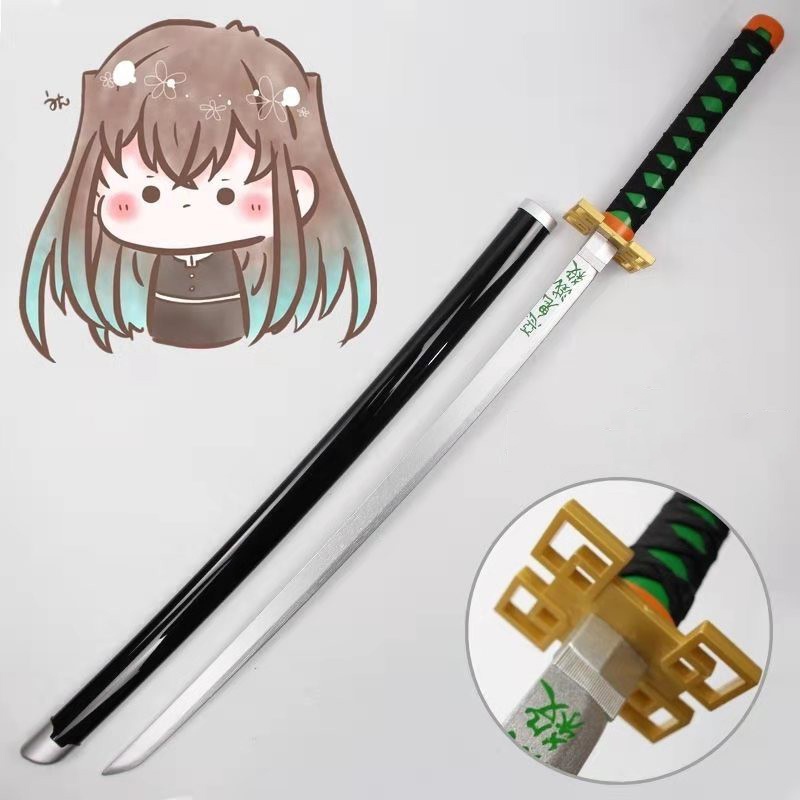 ON Hand Demon Slayer Tanjiro Nezuko Zenitsu Sword CosPlay Sword 104cm ...
