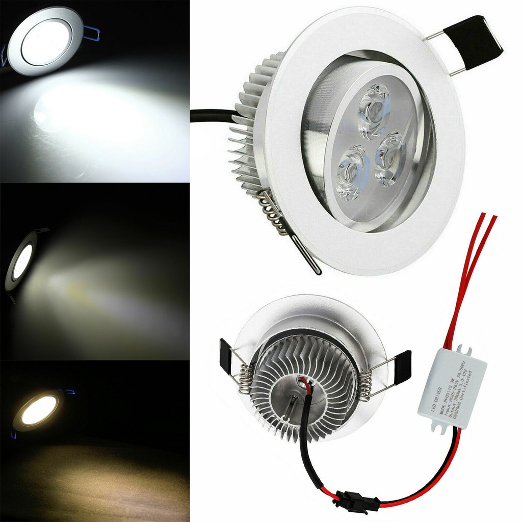 6W 220V Dimmable LED Recessed Eyeball Spotlight Round LED Downlight ...