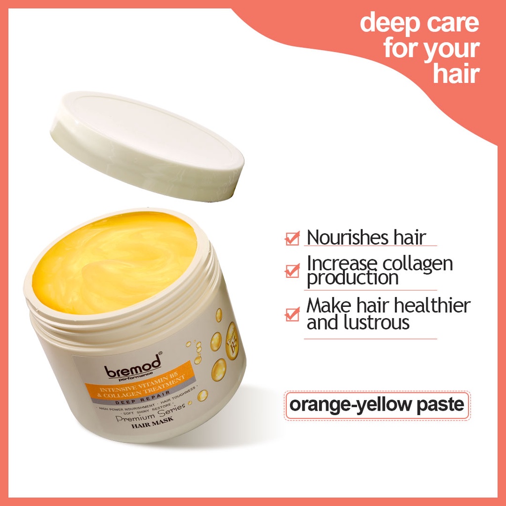 Bremod Hair mask Premium Intensive Cocoa Butter anti-fall flat hair ...