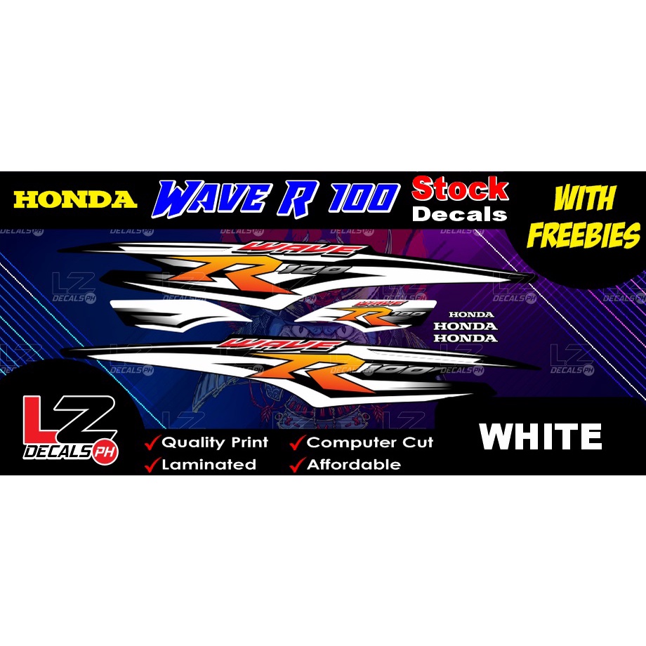Honda Wave R 100 Stock Decals / Stickers with Freebies | Shopee Philippines