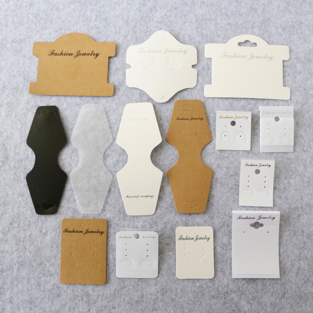 100pcs Handmade Kraft Jewelry Cards,Necklace/Earring/Hairpin/Pendant ...