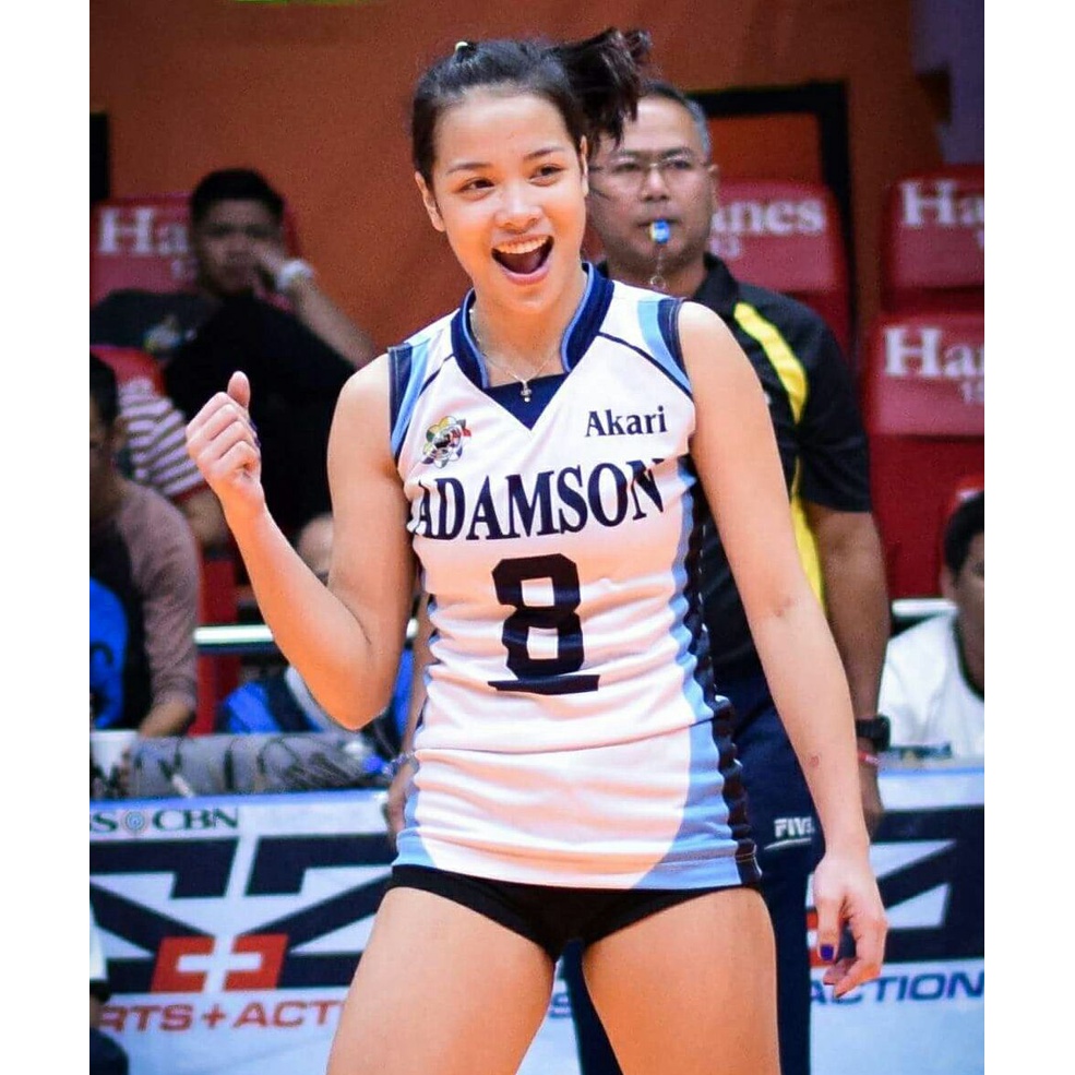 Jema Galanza in UAAP #8 Adamson University Basketball Jersey (TOP) Full Sublimation 3D Summer ...