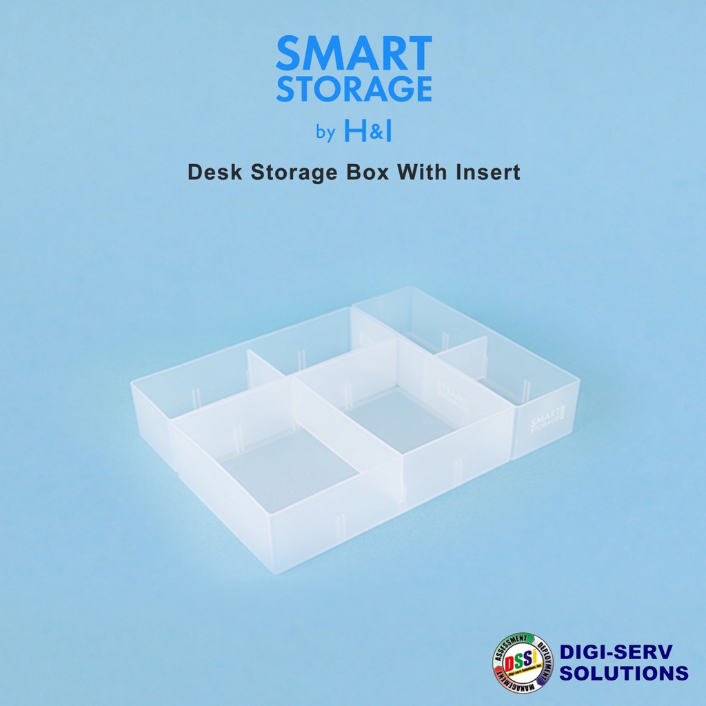 Smart Storage by H&I Desk Storage Box with Insert (Large) | Shopee ...