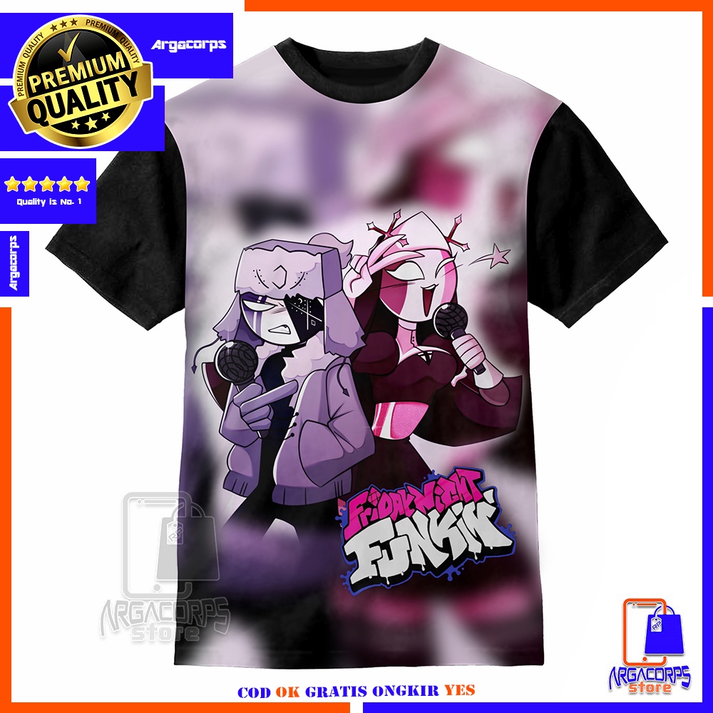 3D Children's T-shirt Premium Children's Clothes Ruv Art 5 FNF Funkin ...