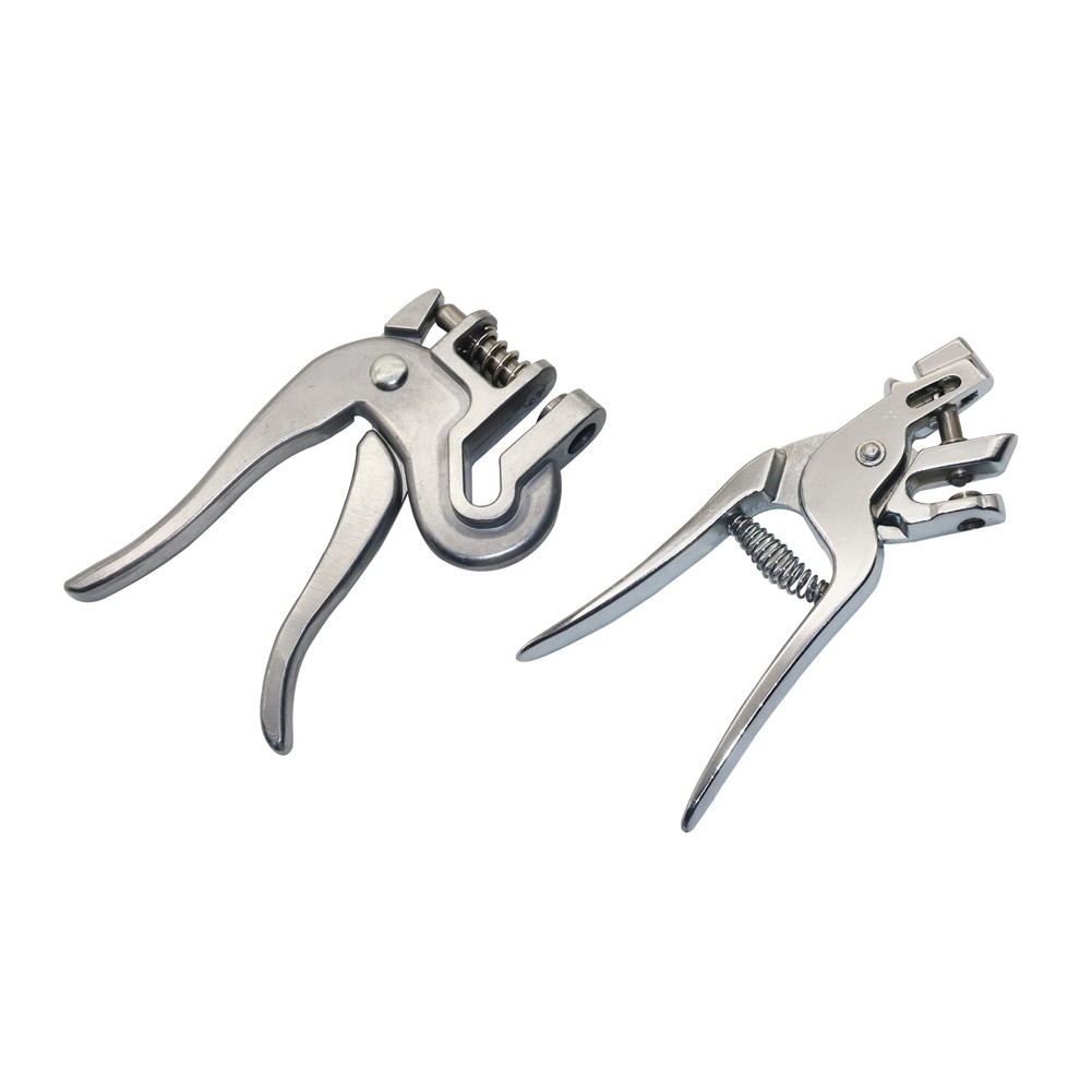 9mm,8mm Animal Stainless steel ear tag pliers Cow Sheep ear punch hole ...