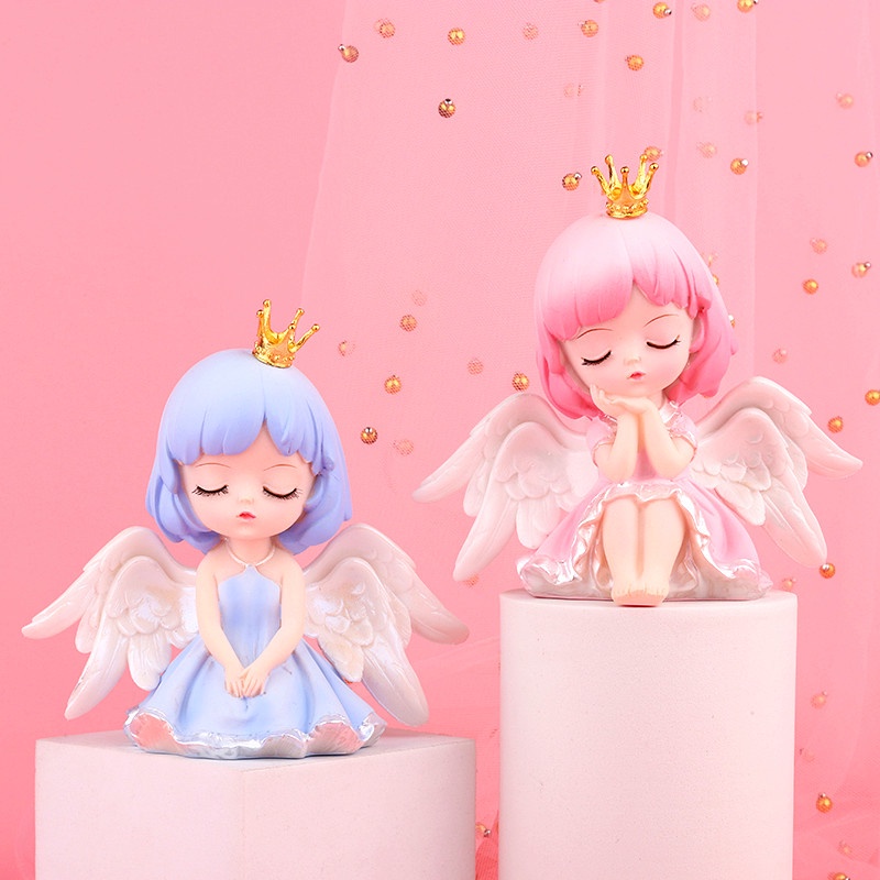Angel Girl Cake Topper Decoration Princess Doll Happy Birthday Party ...