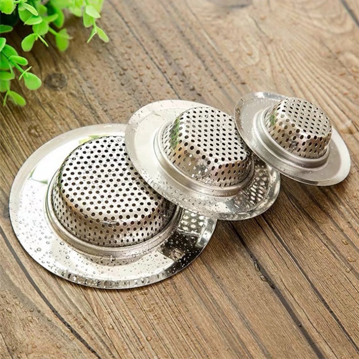1pc Stainless Steel 5cm / 7cm / 9cm / 11cm Kitchen Mesh Sink Strainer ...
