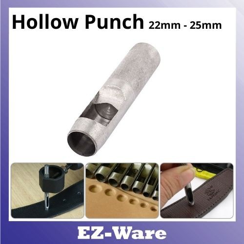 Round Hollow Punch Set Hand Tools Hole Punching Leather Gasket CARBON ...