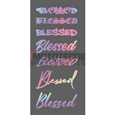 BLESSED OUTDOOR STICKER (MOTORCYCLE, CAR & BICYCLE) (HOLOGRAM) | Shopee ...
