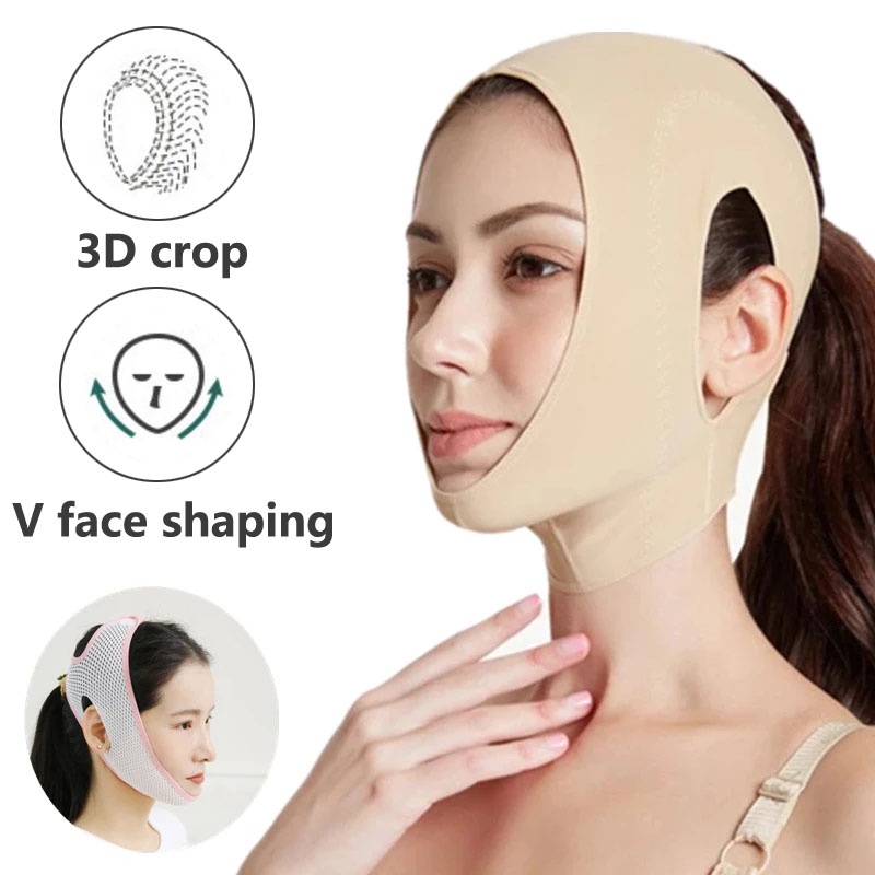 Face Lifting V-Shaped Shield / Facial Slimming Chin Cheek Bandage ...