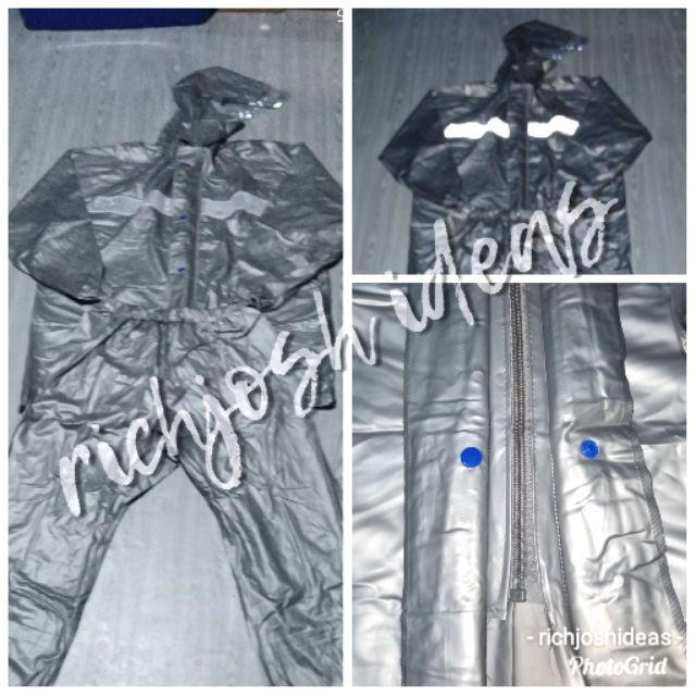 Silver/Titanium Kapote (Reflectorized Motorcycle Raincoat) | Shopee ...