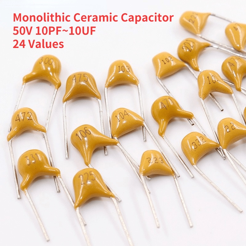 Monolithic Ceramic Capacitor 50V 10PF~10UF 100NF 220N 104P 474 105M F 0 ...