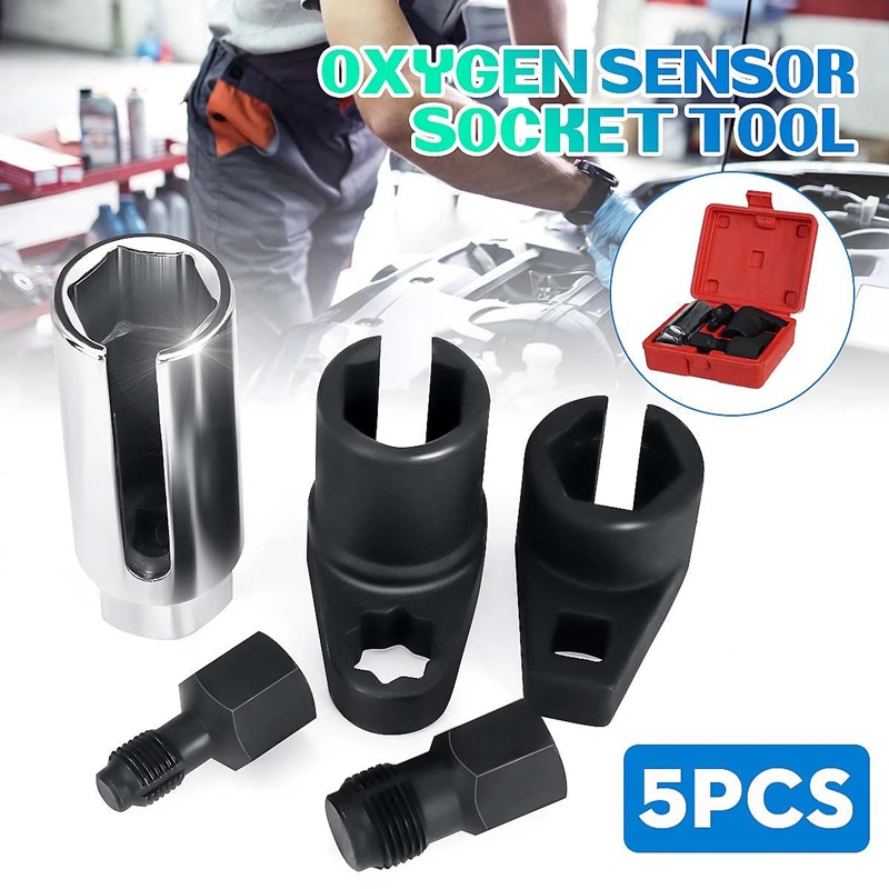 5pcs/set Car O2 Oxygen Sensor Socket Thread Chaser Install Offset ...