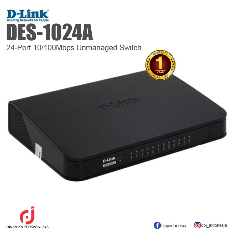 D-LINK DES-1024A SWITCH HUB 24 PORT | Shopee Philippines