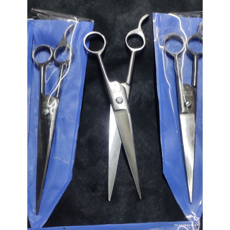 Barber scissor 8" pure Asero tabaco made 100% | Shopee Philippines