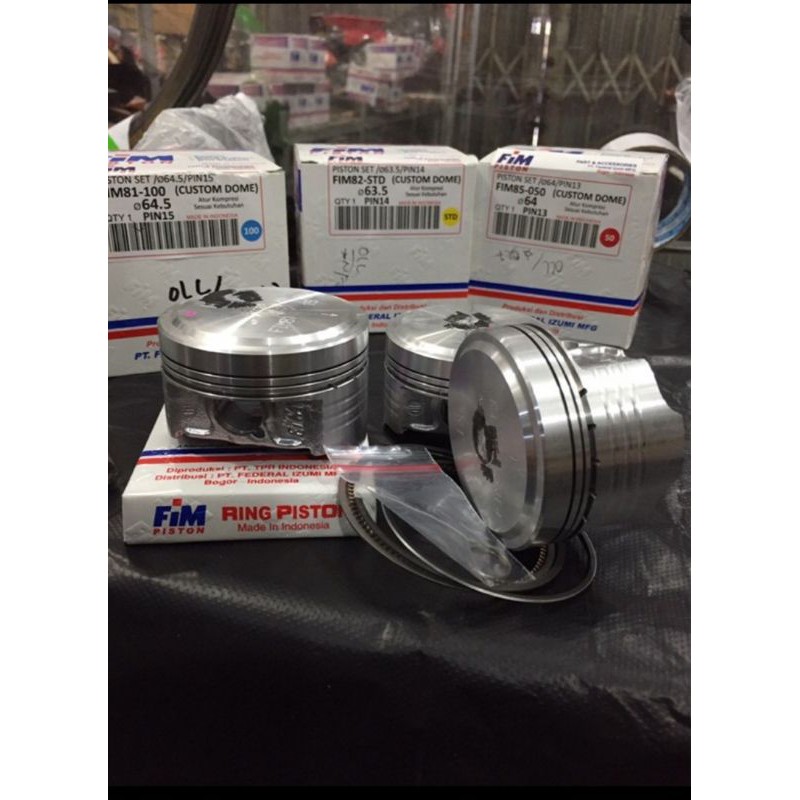 Piston kit fim 63.5 mm 64mm 64.5mm 65mm pin 13 14 15 | Shopee Philippines