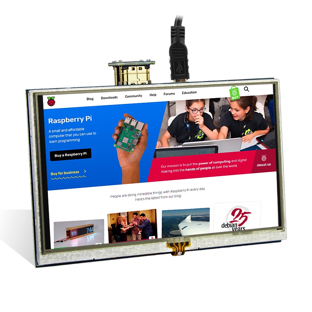 Elecrow 5 Inch Hdmi Lcd Touch Screen Raspberry Pi Display Hd Interface 800x480 5inch Rpi Tft 
