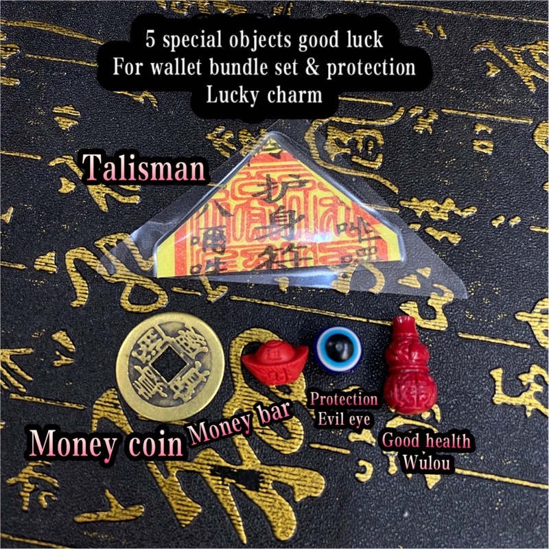 5 special objects good luck for wallet bundle set protection lucky ...