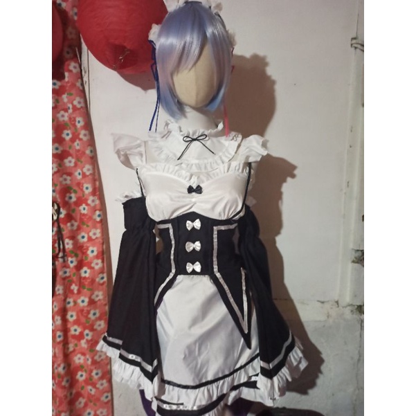 Rem from Re:zero Cosplay Costume and Wig | Shopee Philippines
