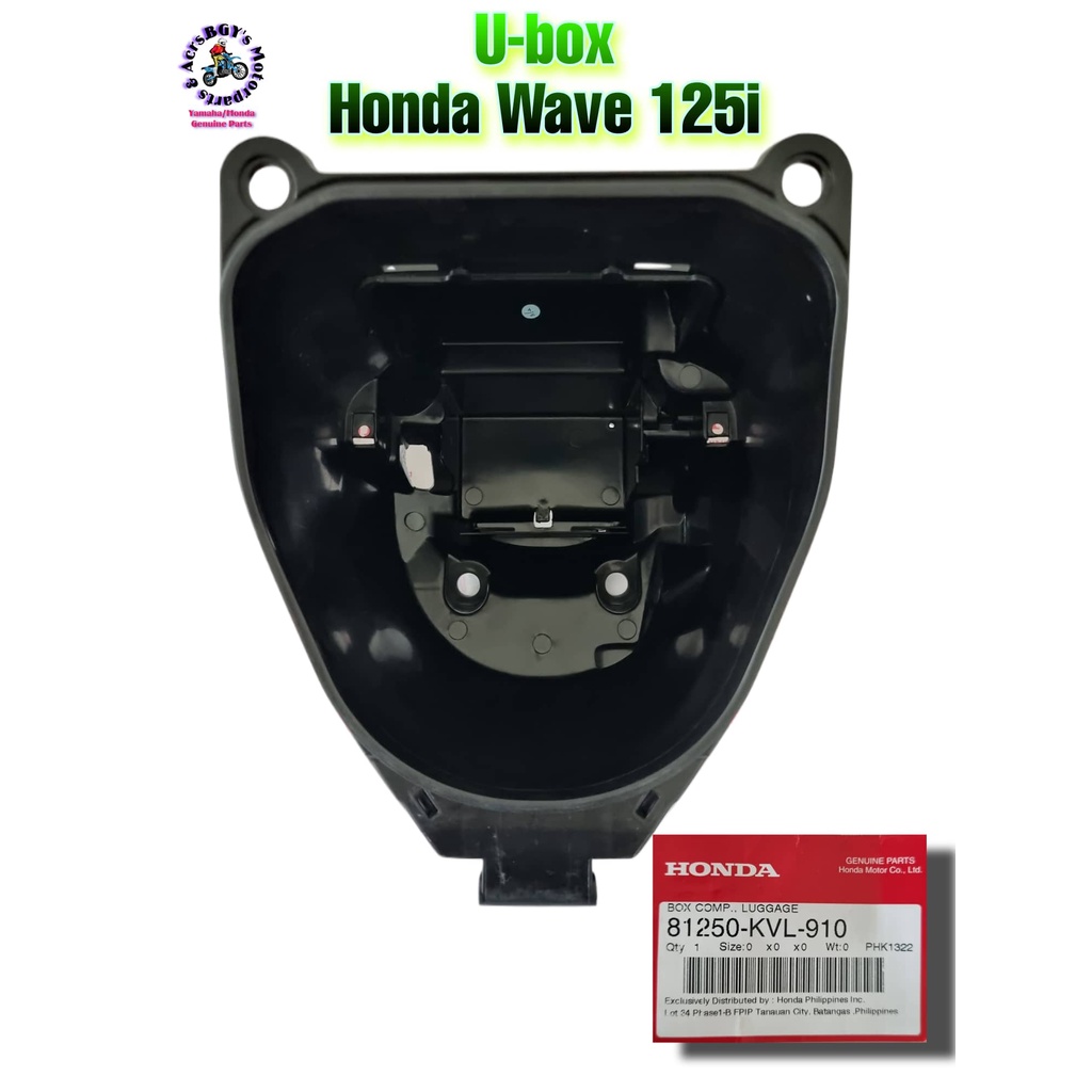 honda wave 125i ubox (luggage box)original u box | Shopee Philippines