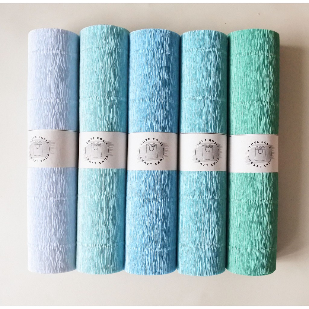 Cartotecnica Rossi Italian Crepe Paper 180g Blue Palette for Paper ...