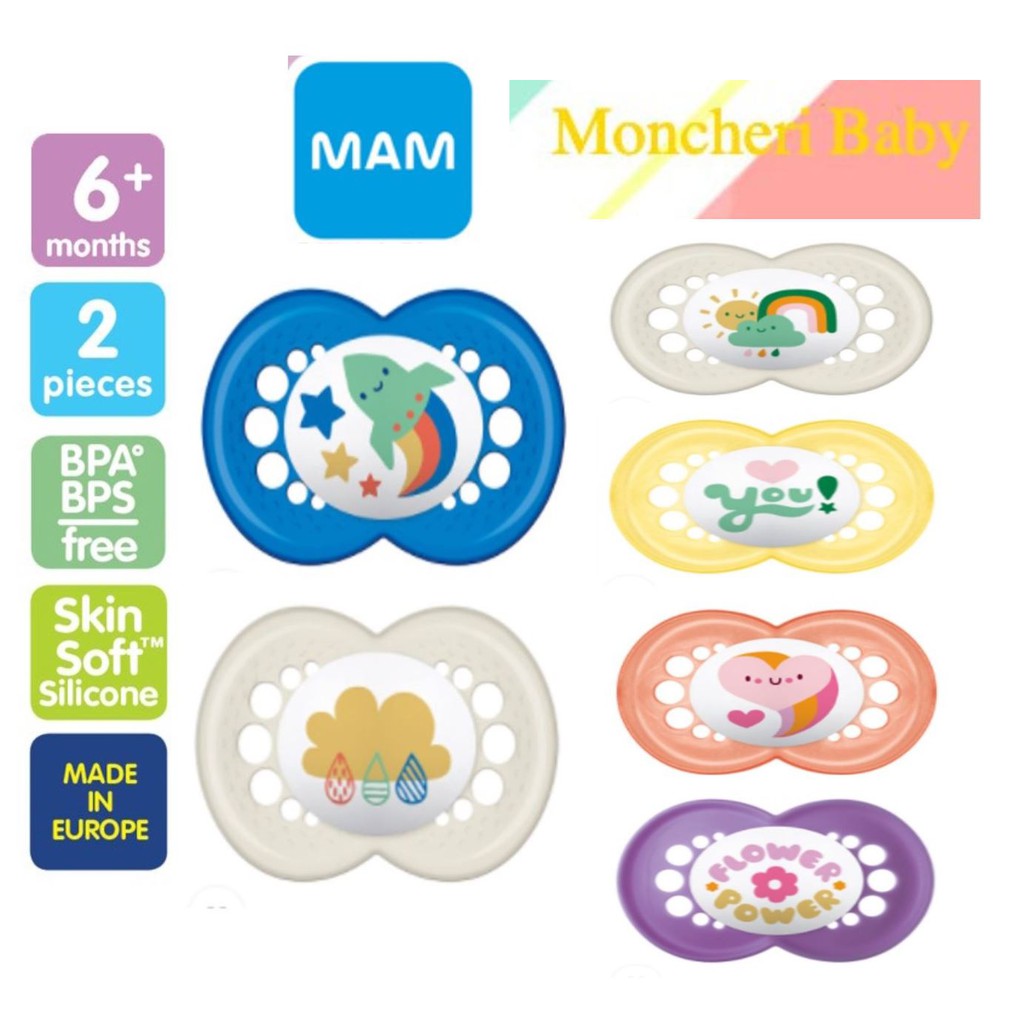 MAM - Pacifier (2pcs/pack) (6month+) | Shopee Philippines