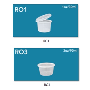 Plastic Microwaveable Container - Round - RO1 1 oz / RO3 3 oz(100pcs ...
