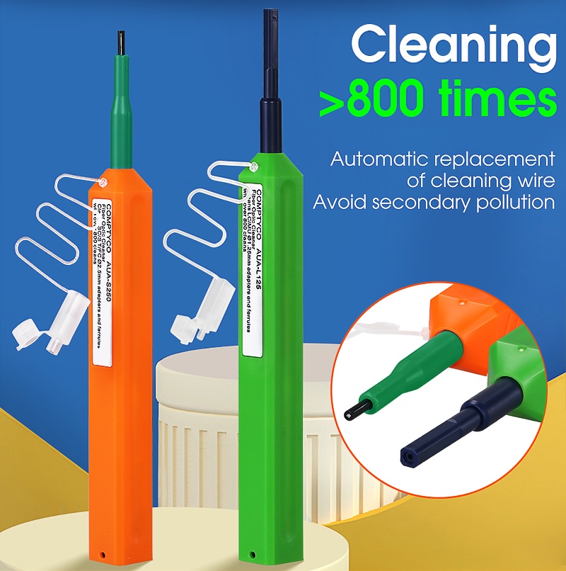 One-Click SC / FC / ST / LC Cleaning Tool 1.25mm and 2.5mm Fiber Optic ...