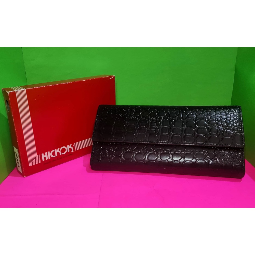 Hickok Omar Men's Crocodile Embossed Leather Clutch Wallet | Shopee ...