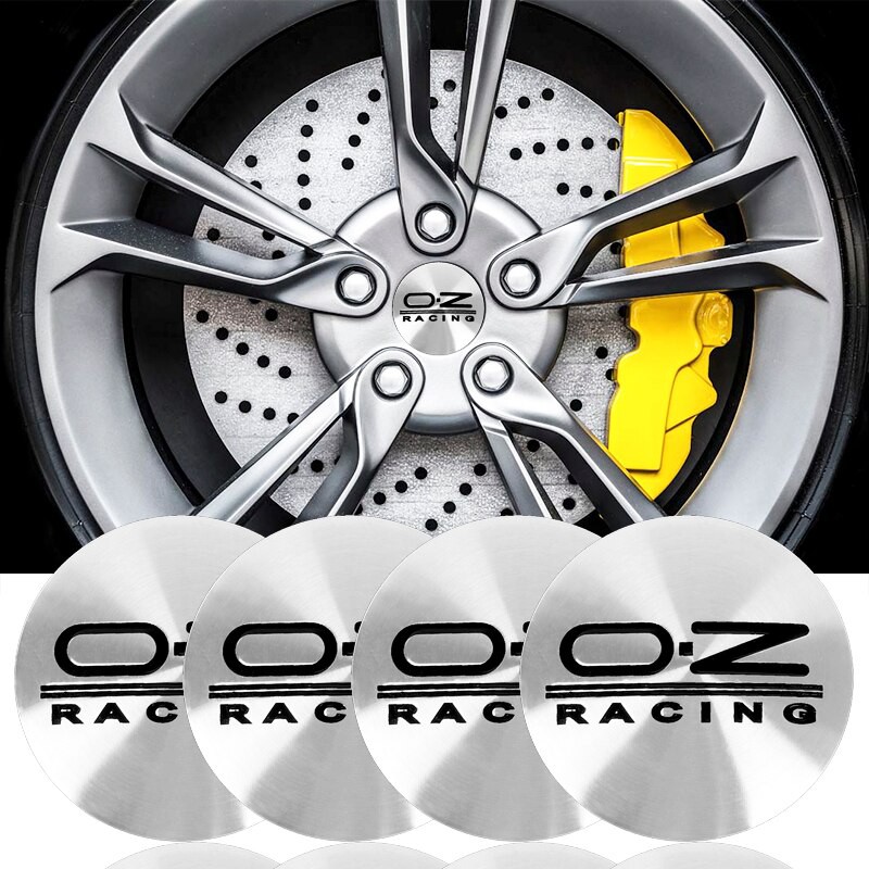 4PCS 56mm O.z Racing Car Center Cap Emblem Wheel sticker Hub Caps Mags ...