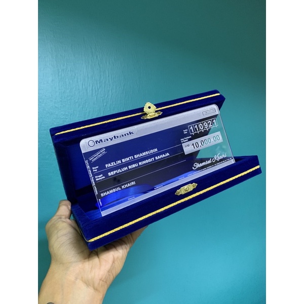 Acrylic Customise Mockup Cheque Hantaran Replica Aku Terima Nikahnya ...