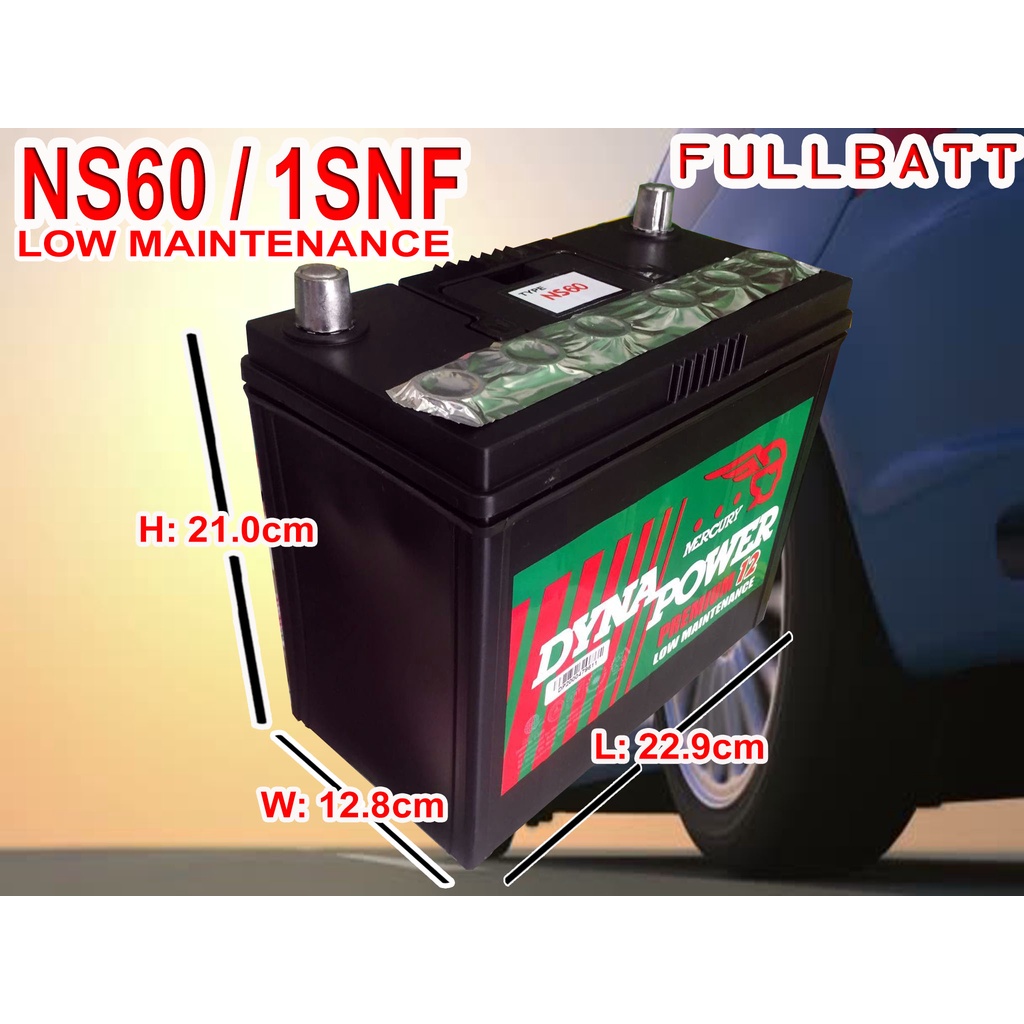 NS60 1SNF B24L Dyna Power Premium Battery Low Maintenance | Shopee ...