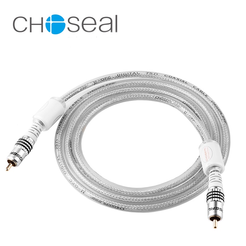 Choseal QS6771 Digital Coaxial Audio Cable Amplifier Subwoofer Line RCA ...
