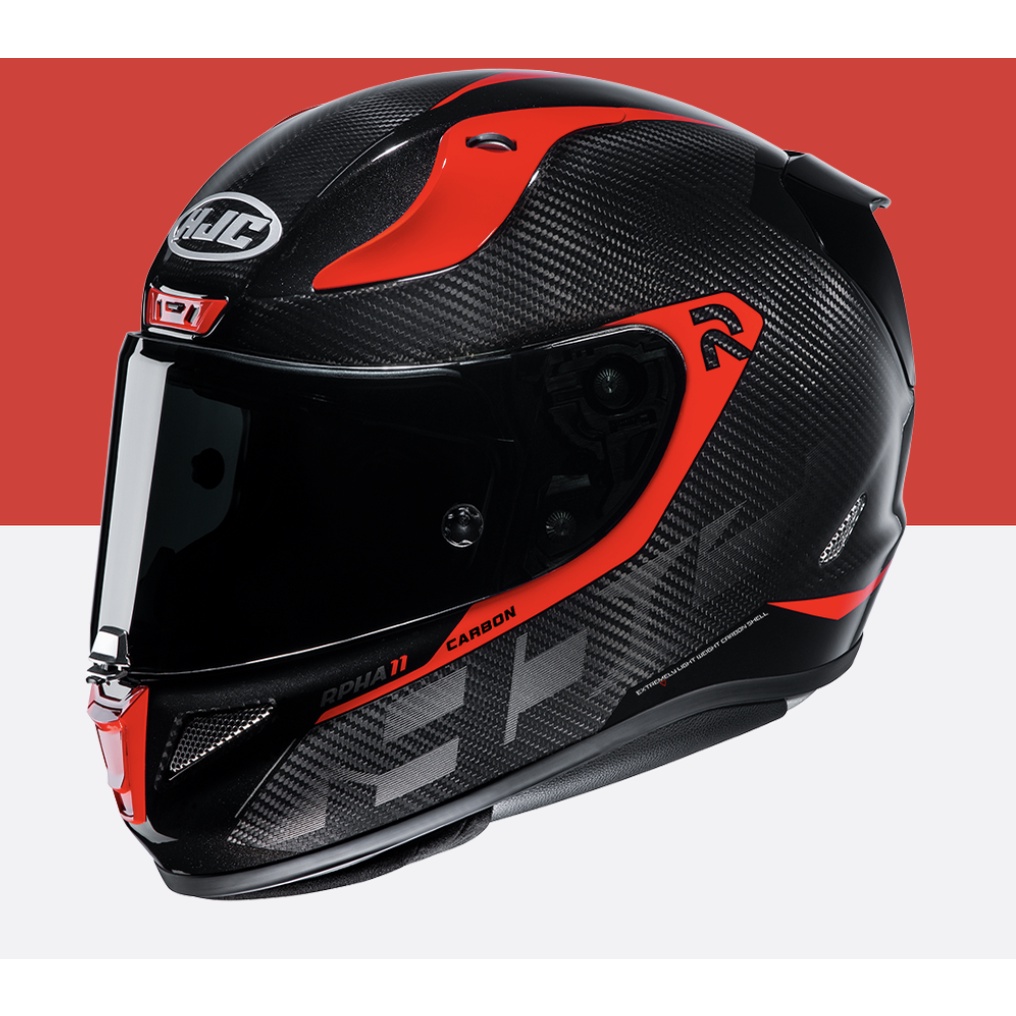 HJC RPHA 11 CARBON BLEER MC1 FULL FACE HELMET (BLACK RED) | Shopee ...