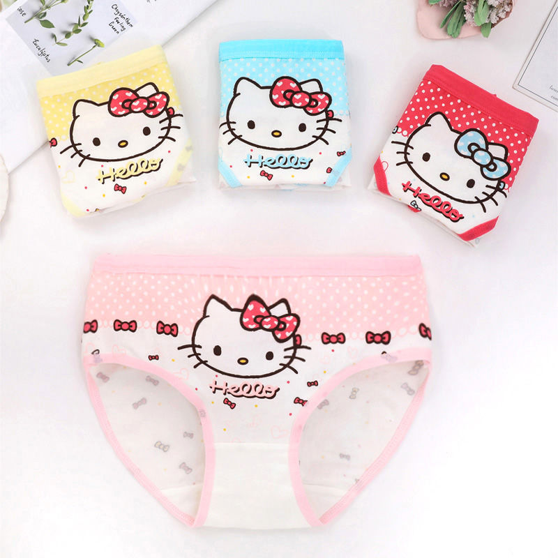 Hello Kitty girls underwear triangle cotton boxer shorts head corners ...