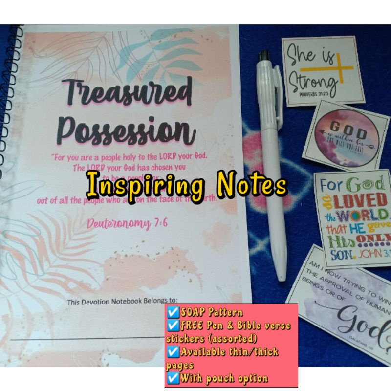 TREASURED POSSESSION SOAP Devotion Notebook (100&180pages) | Shopee ...