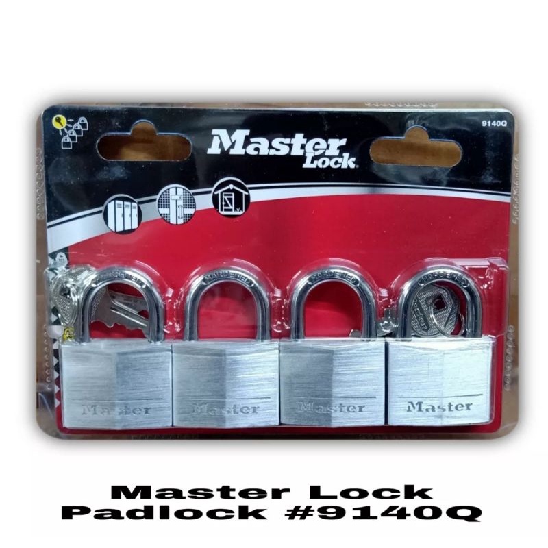 Master Lock Solid Aluminum Body Padlock 4 Pcs Set 9140Q Keyed Alike | Shopee Philippines