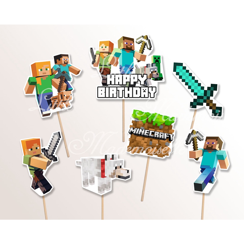 Minecraft Cupcake Topper | Shopee Philippines