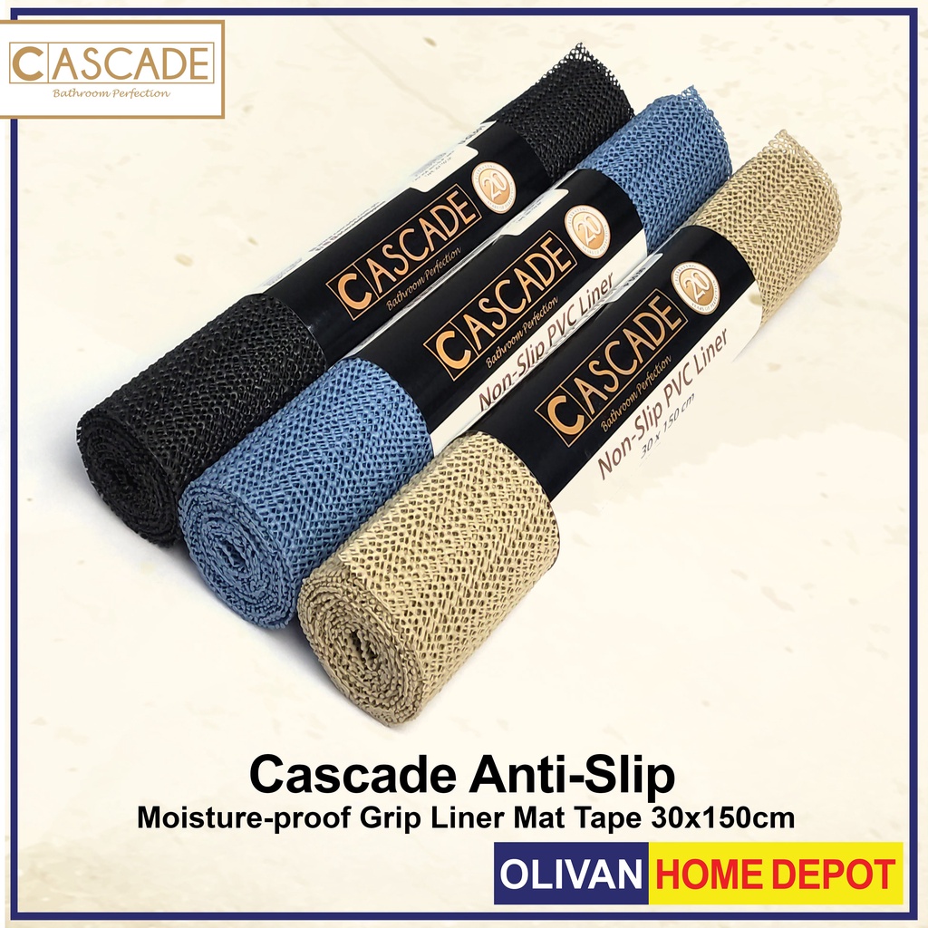 CASCADE Soft Anti-Slip Grip Liner Mat Taupe 30x150CM U-GL501 (color are subject for availability ...