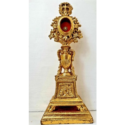 Baroque Gold Fiber Stone Reliquary with Holder for Relics, for Home ...
