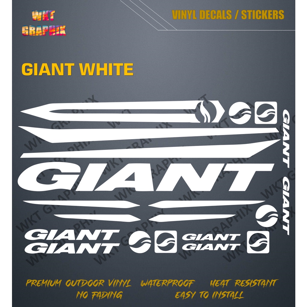 GIANT FULL SET CUTOUT STICKER / DECALS (BIKE STICKERS) | Shopee Philippines