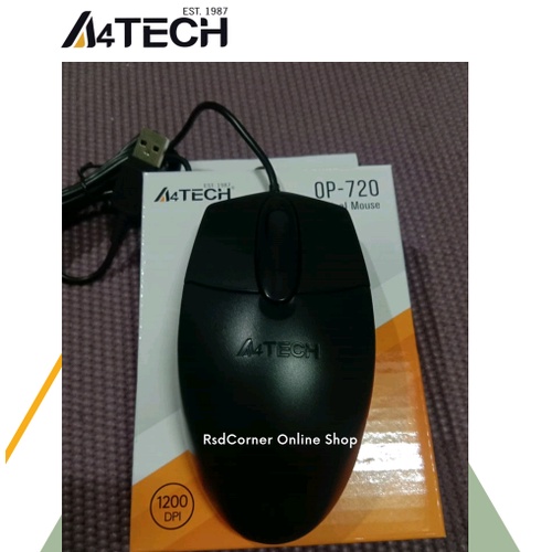 A4Tech OP-720 4-Way Smart Wheel, 1200 DPI, Durable Button Life, Optical ...