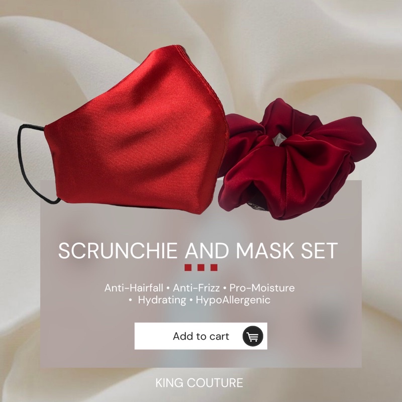 Silk Scrunchie and Silk Face Masks | Shopee Philippines