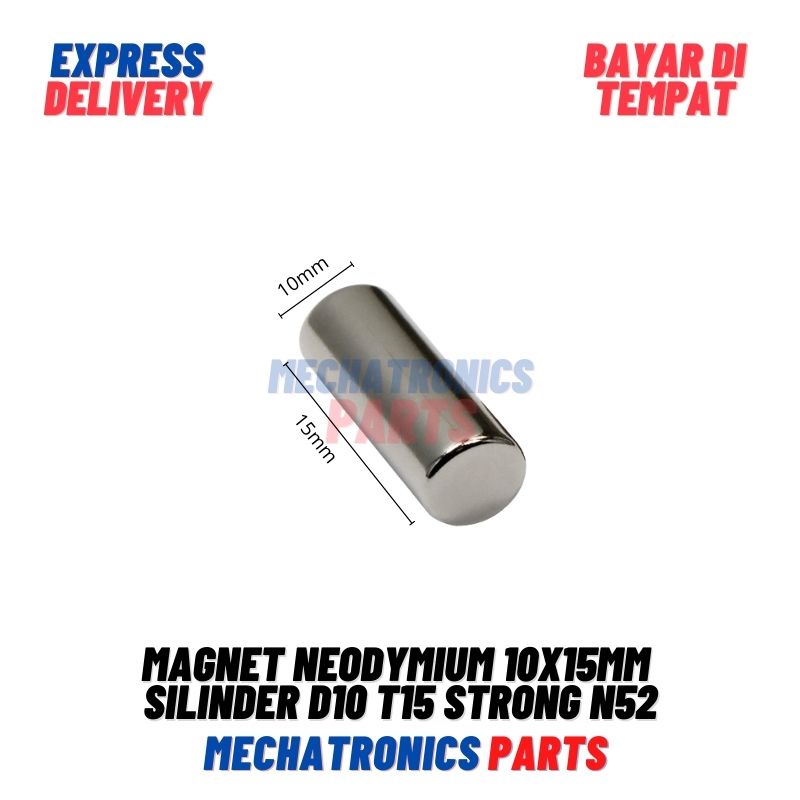 Neodymium Magnet 10x15mm Cylinder D10 T15 Strong N52 | Shopee Philippines