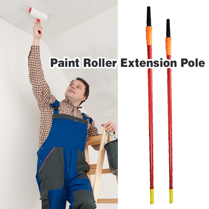 2/3m Paint Roller Brush Extension Pole stainless steel Paint Roller ...