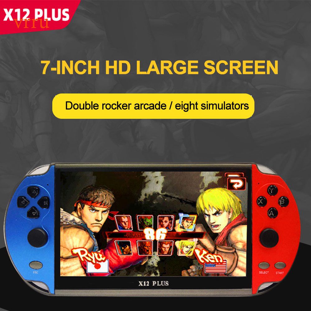 X12plus 7 Inch Handheld Video Game Console 16gb Psp Fc Gba Nes Built-in ...