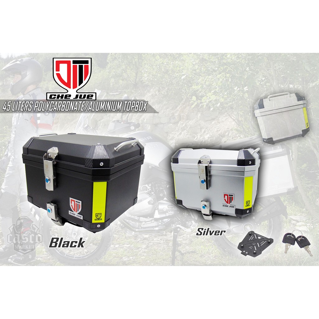 CHE JUE TOP BOX 45L HALF ALUMINUM/POLYCARBONATE | Shopee Philippines