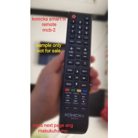 konicka smart tv remote,mcb-2 and mcb-1,100% na gagana sa tv mo ...