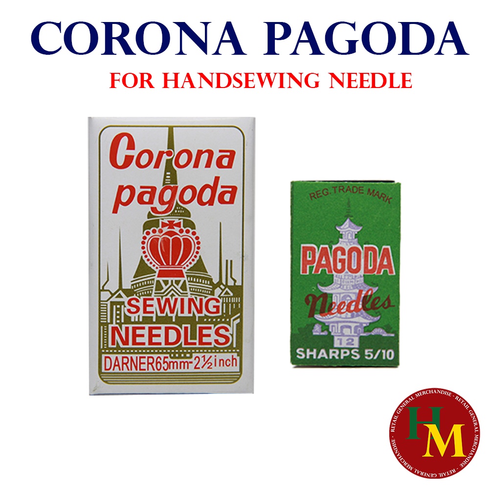 Pagoda Hand Sewing Needle #2 1/2 (White) #5/10 (Green) | Shopee Philippines