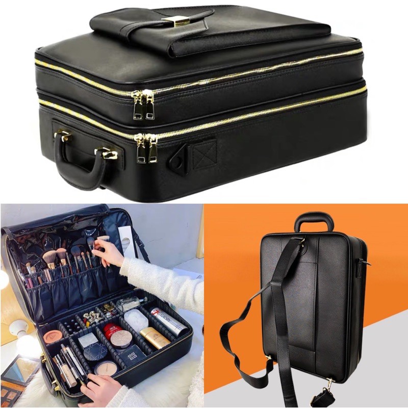 Gladking Jumbo Luxury Class Of Makeup Organizer Black | Shopee Philippines